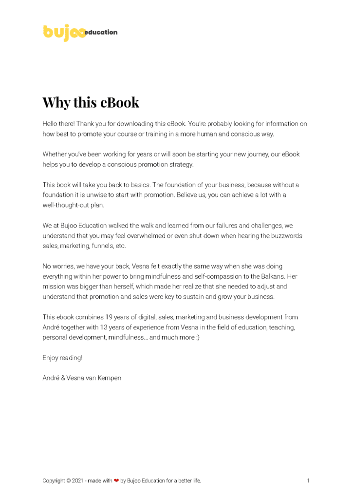 How To Create Your Perfect Offer ∞ Bujoo Education