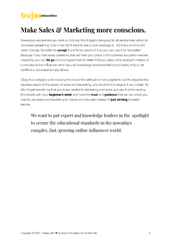 How To Create Your Perfect Offer ∞ Bujoo Education